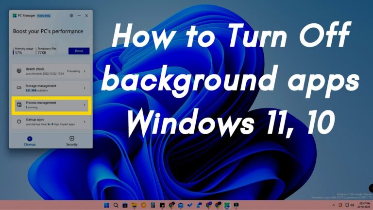 How to Disable Background Apps in Windows